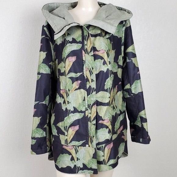 Aria | Jackets & Coats | Lindi Sage Green Floral Sage Reversible Coat ...